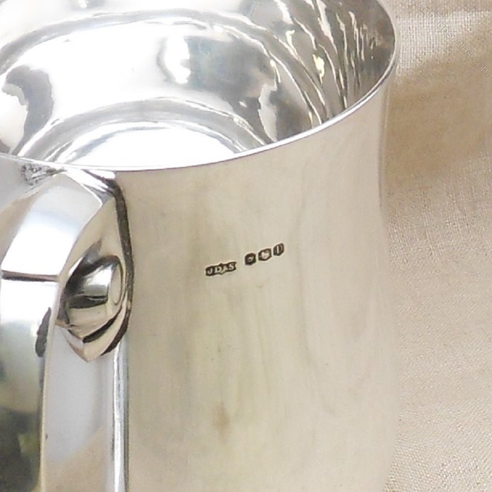 Antiques Atlas - Fine Vintage Silver 1 Pint Tankard Sheffield 1971