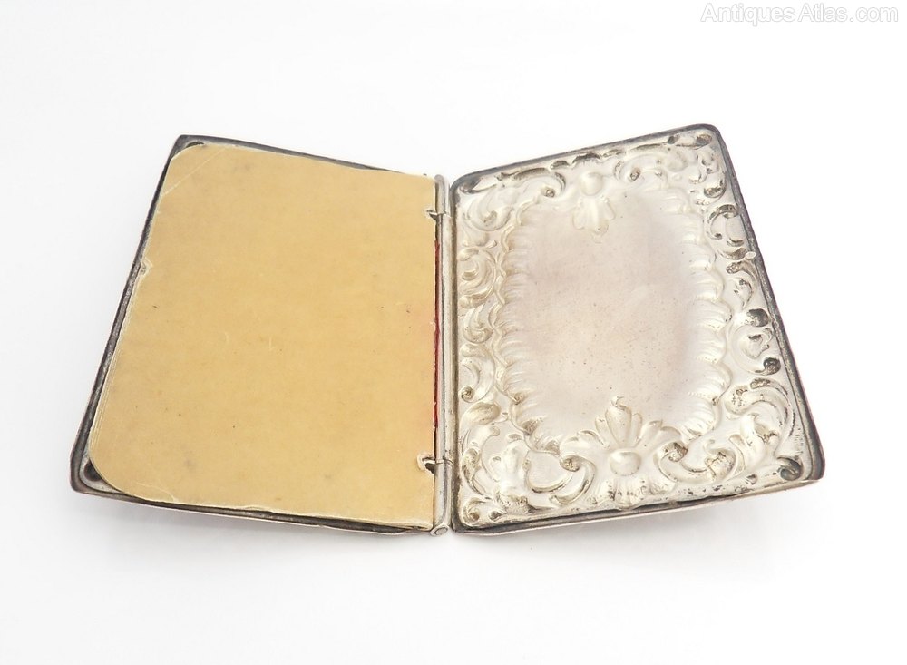 Antiques Atlas - Rare American Silver Stamp Case Circa 1895