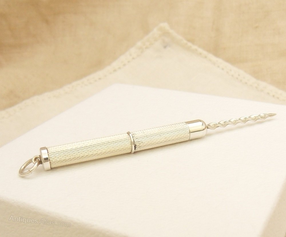 Antiques Atlas - Silver Retractable Pipe Cleaner Birmingham 1989