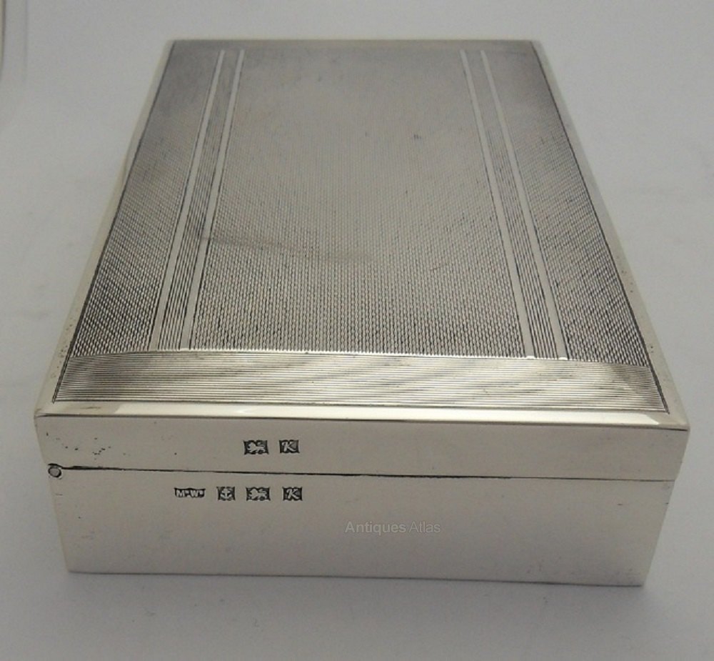 Antiques Atlas - Vintage Silver Cigarette Box By Mappin & Webb ...
