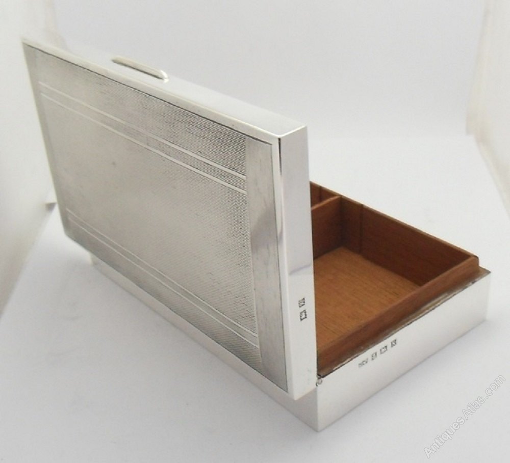 Antiques Atlas - Vintage Silver Cigarette Box By Mappin & Webb ...