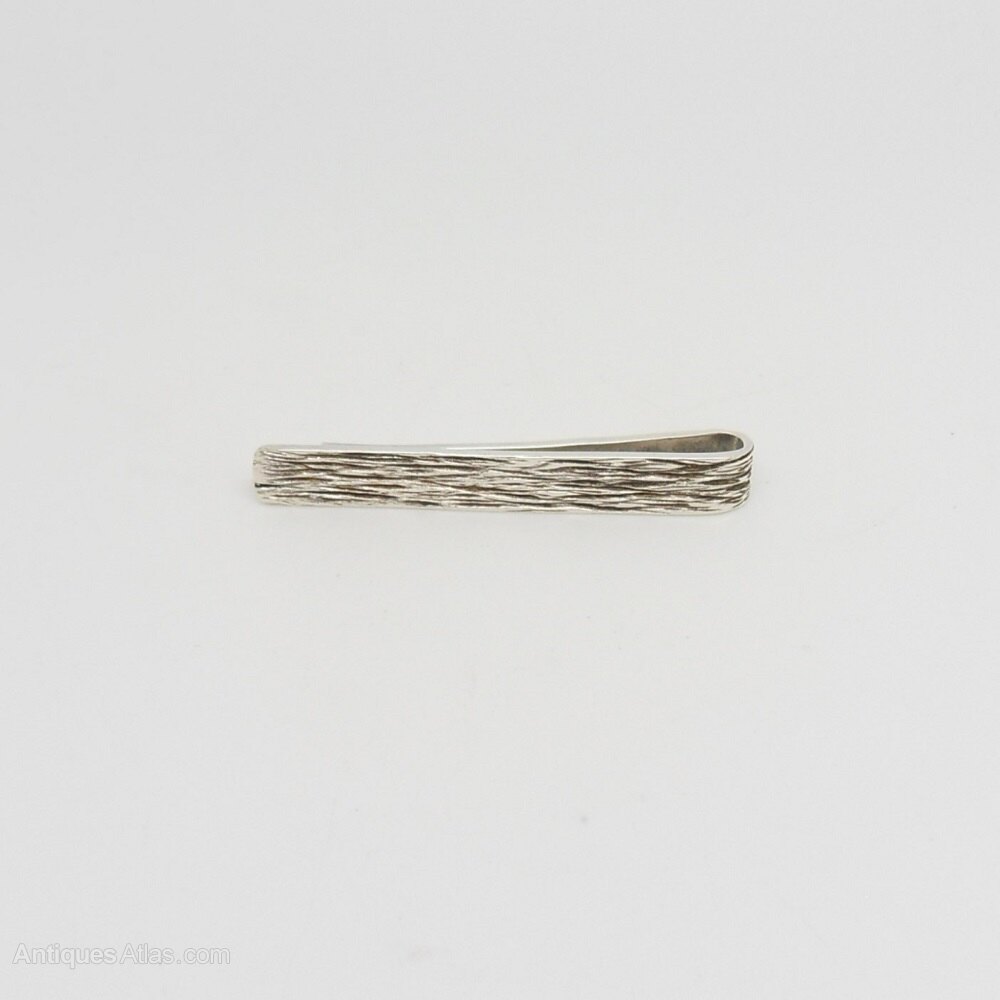 Antiques Atlas - Vintage Silver Bark Effect Tie Slide / Clip 1983 ...