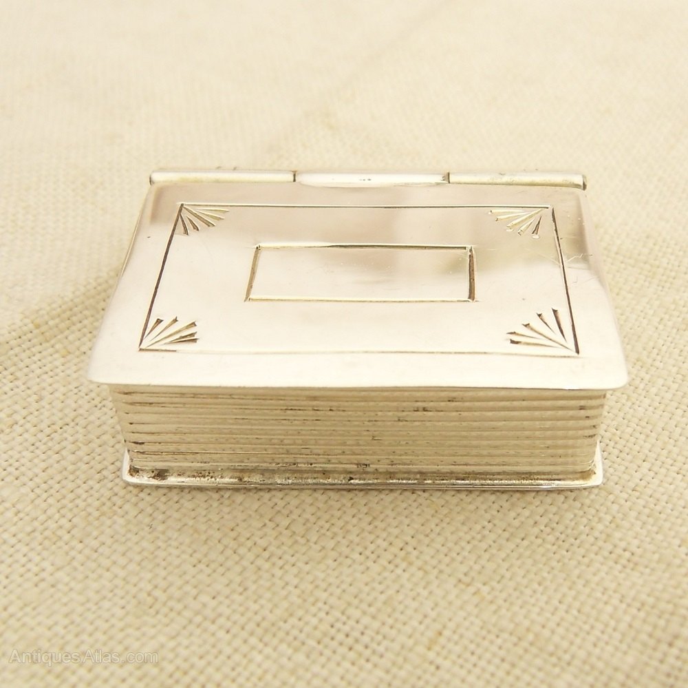 Antiques Atlas - Vintage Silver Book Form Pill Box Birm' 1989