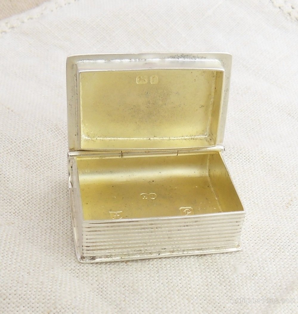 Antiques Atlas - Vintage Silver Book Form Pill Box Birm' 1989