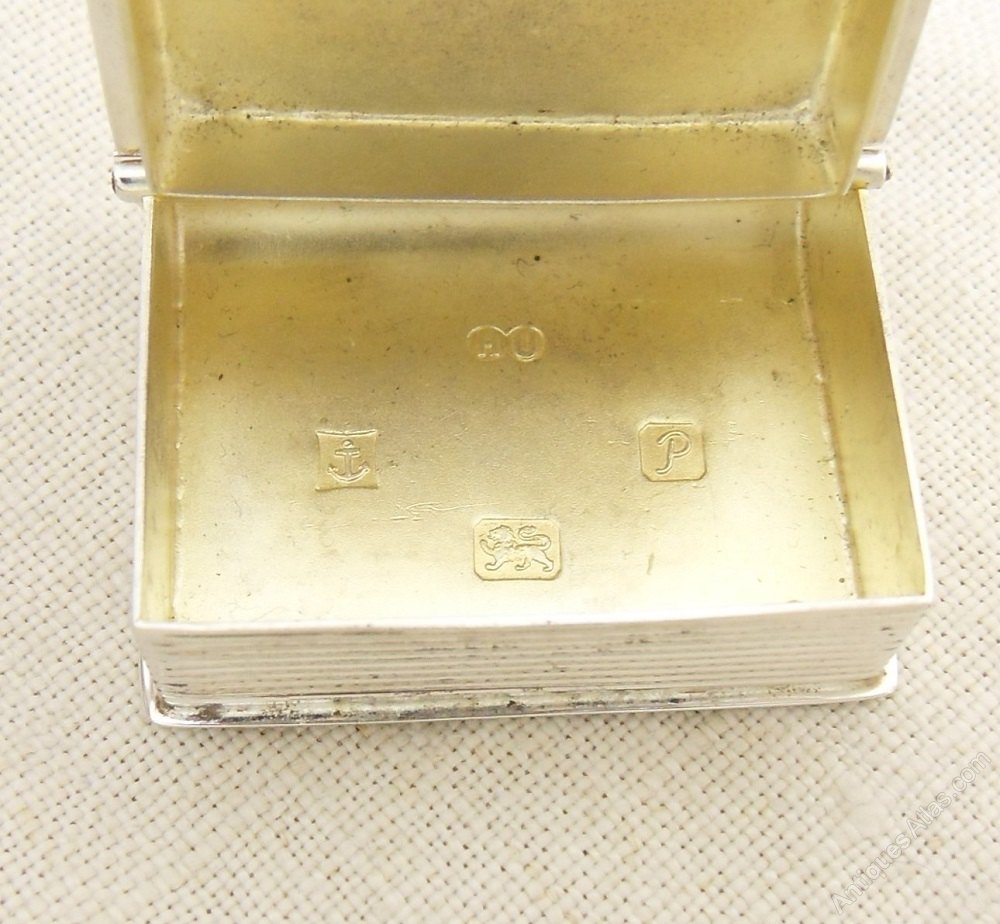Antiques Atlas - Vintage Silver Book Form Pill Box Birm' 1989
