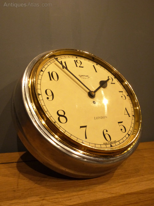 Antiques Atlas - Aluminium Cased Factory Clock