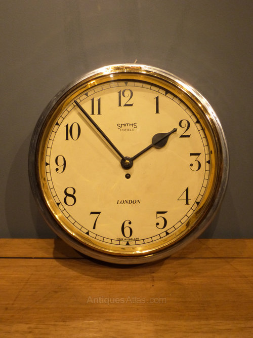 Antiques Atlas - Aluminium Cased Factory Clock