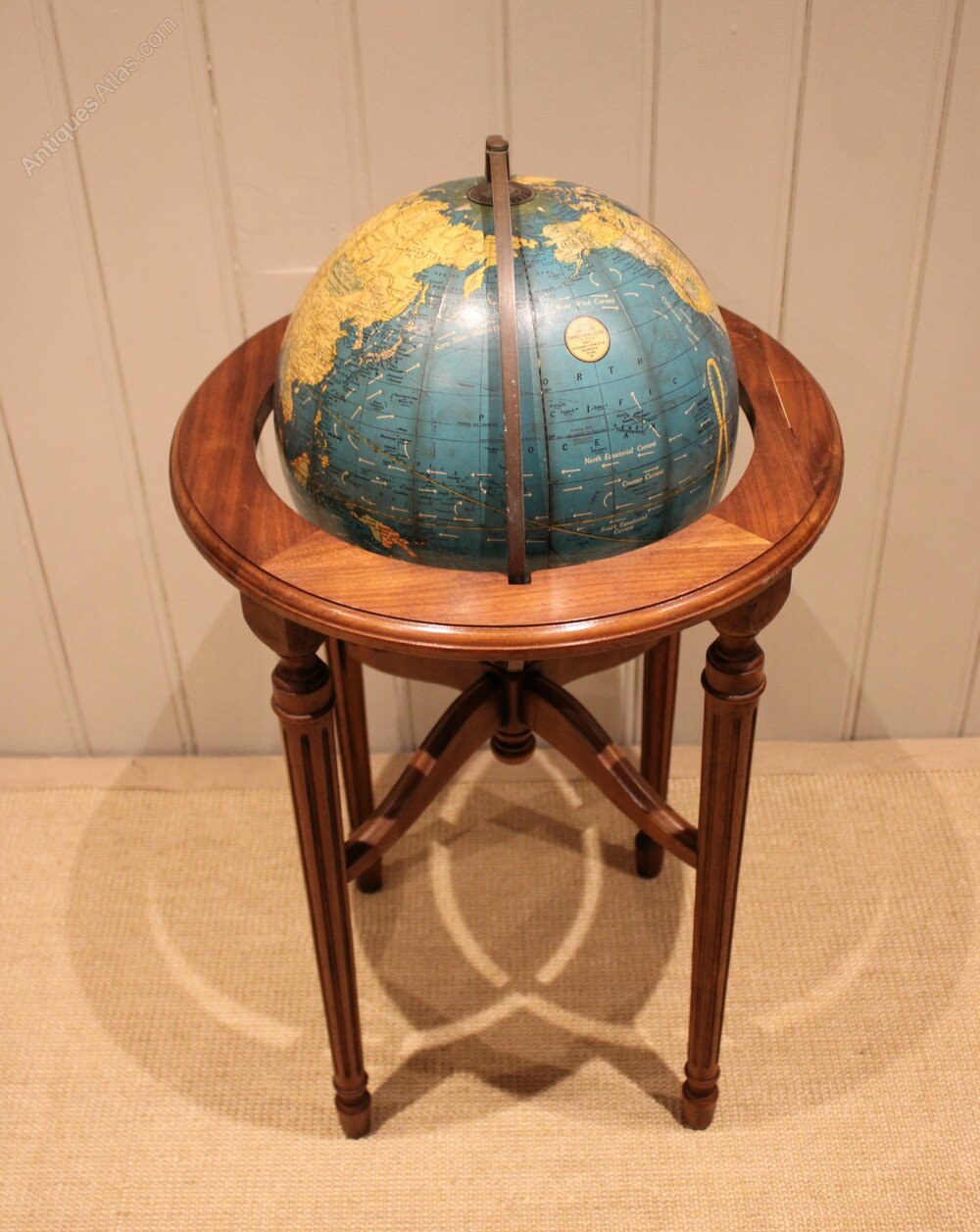 Antiques Atlas - 12" Crams Terrestrial Globe In A Walnut Stand as294a6376