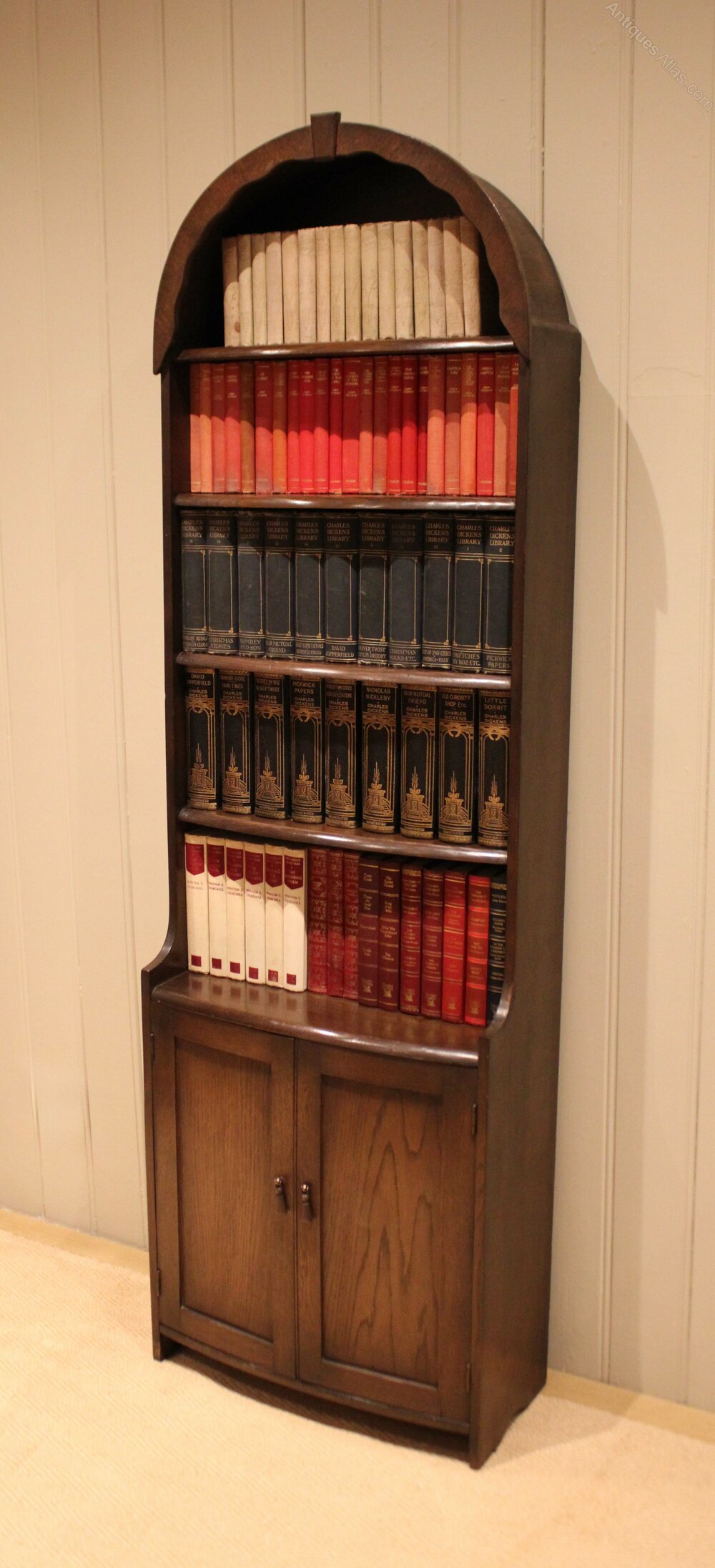 Antiques Atlas - Arch Top Oak Open Bookcase as294a6684