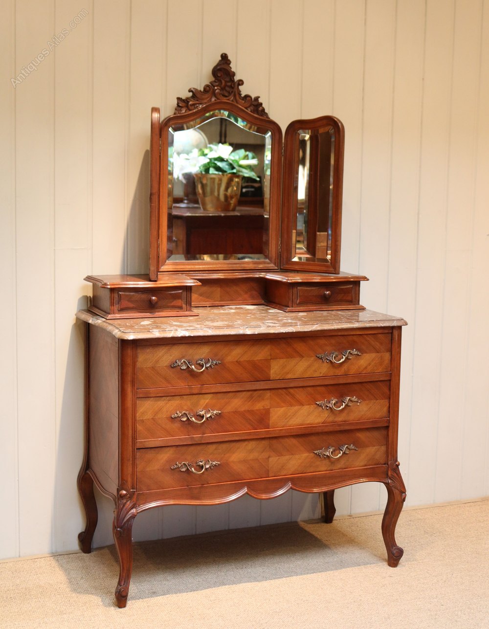 French Walnut Duchess Dressing Chest as294a3937 - Antiques Atlas