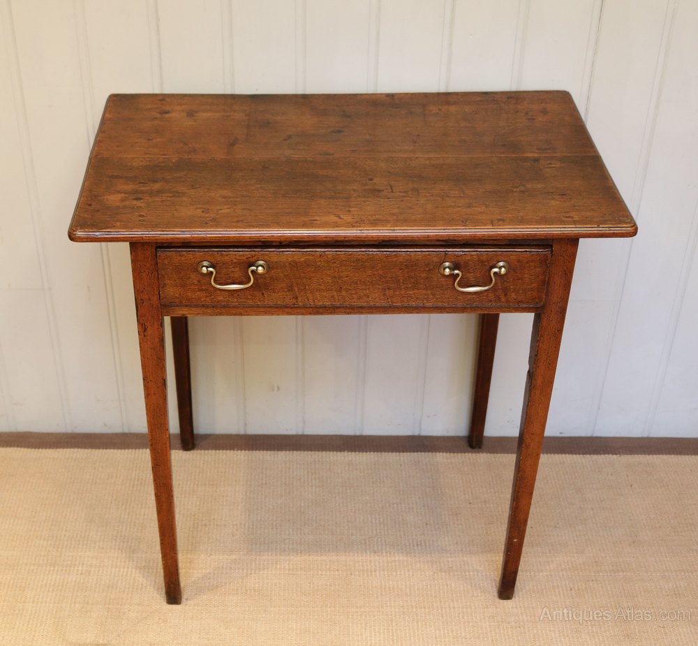 George III Oak Side Table - Antiques Atlas