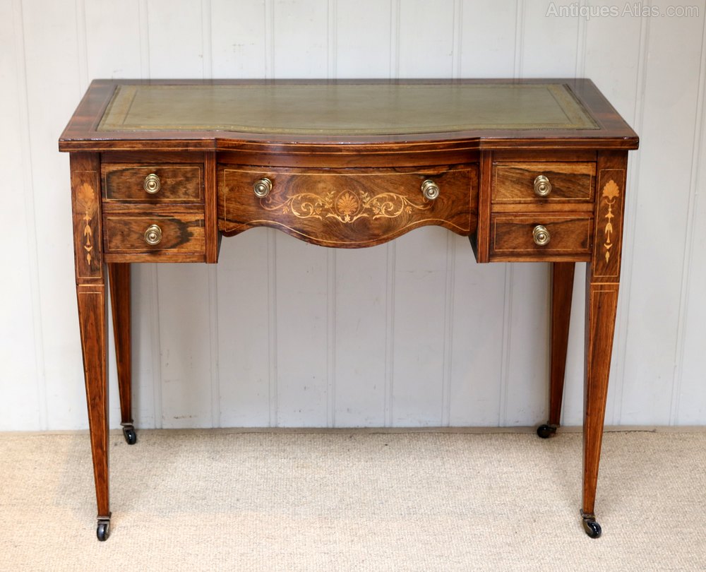 Inlaid Rosewood Writing Desk - Antiques Atlas