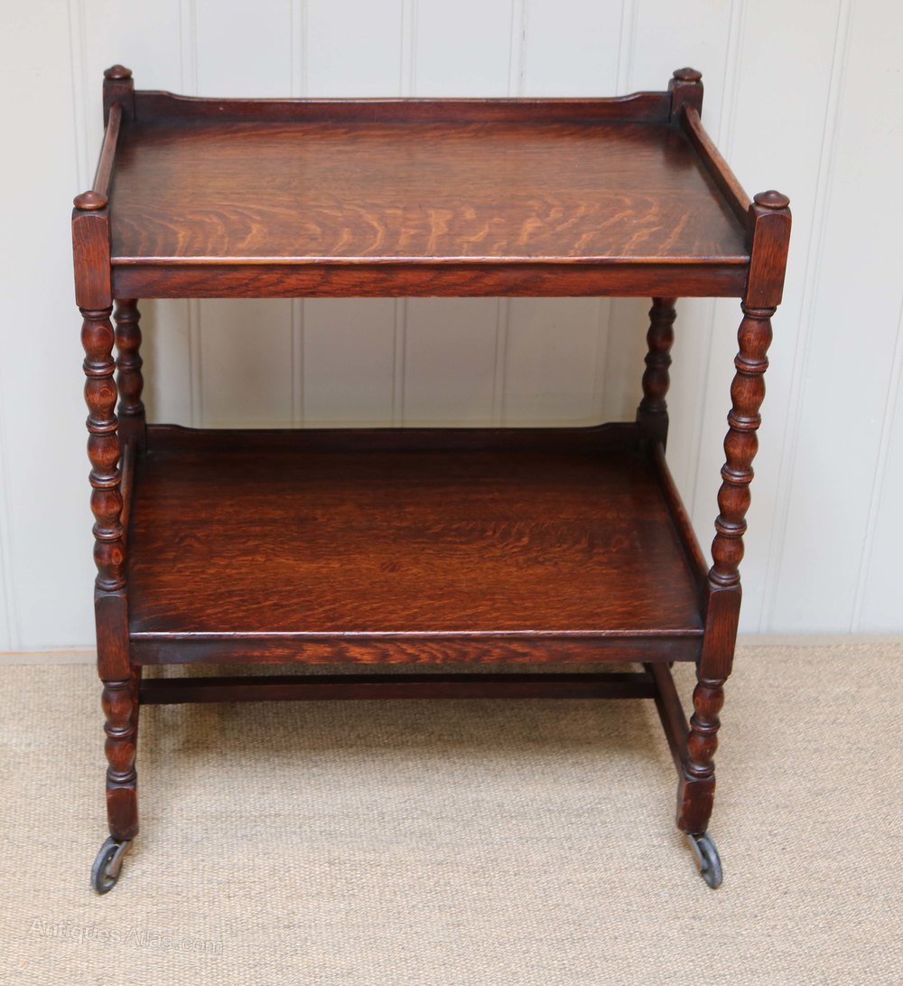 Oak Drinks / Tea Trolley - Antiques Atlas
