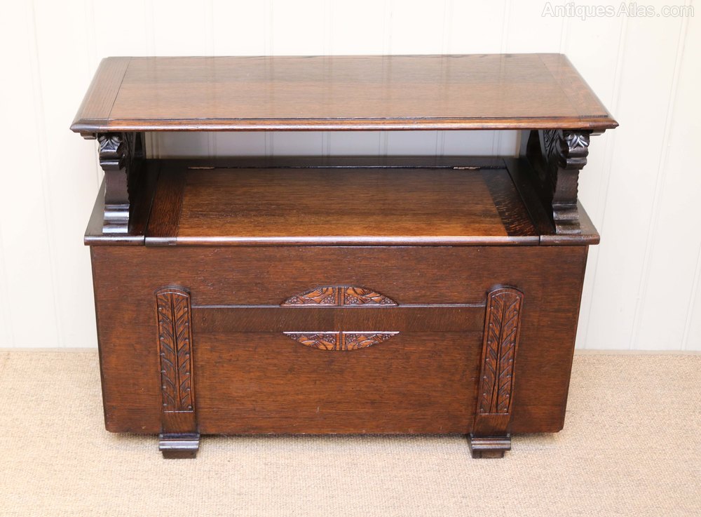 Small Oak Monks Bench - Antiques Atlas