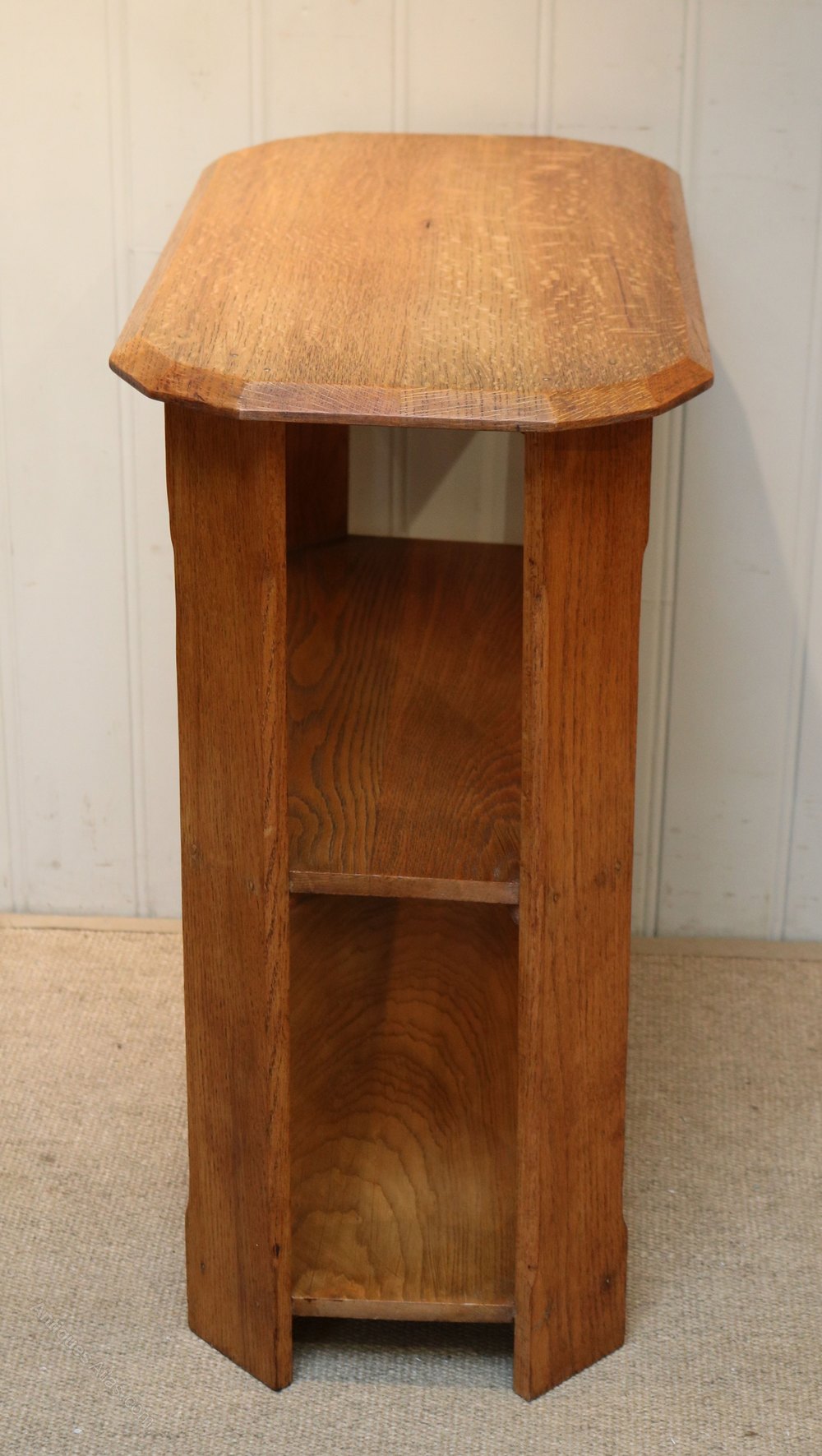 Solid Golden Oak Three Tier Table - Antiques Atlas