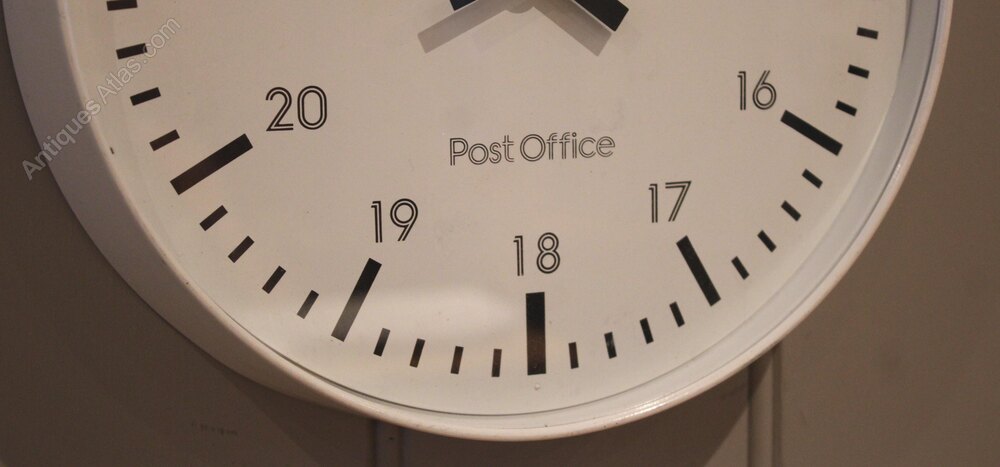 Antiques Atlas - Vintage Cream Post Office Wall Clock as294a6278