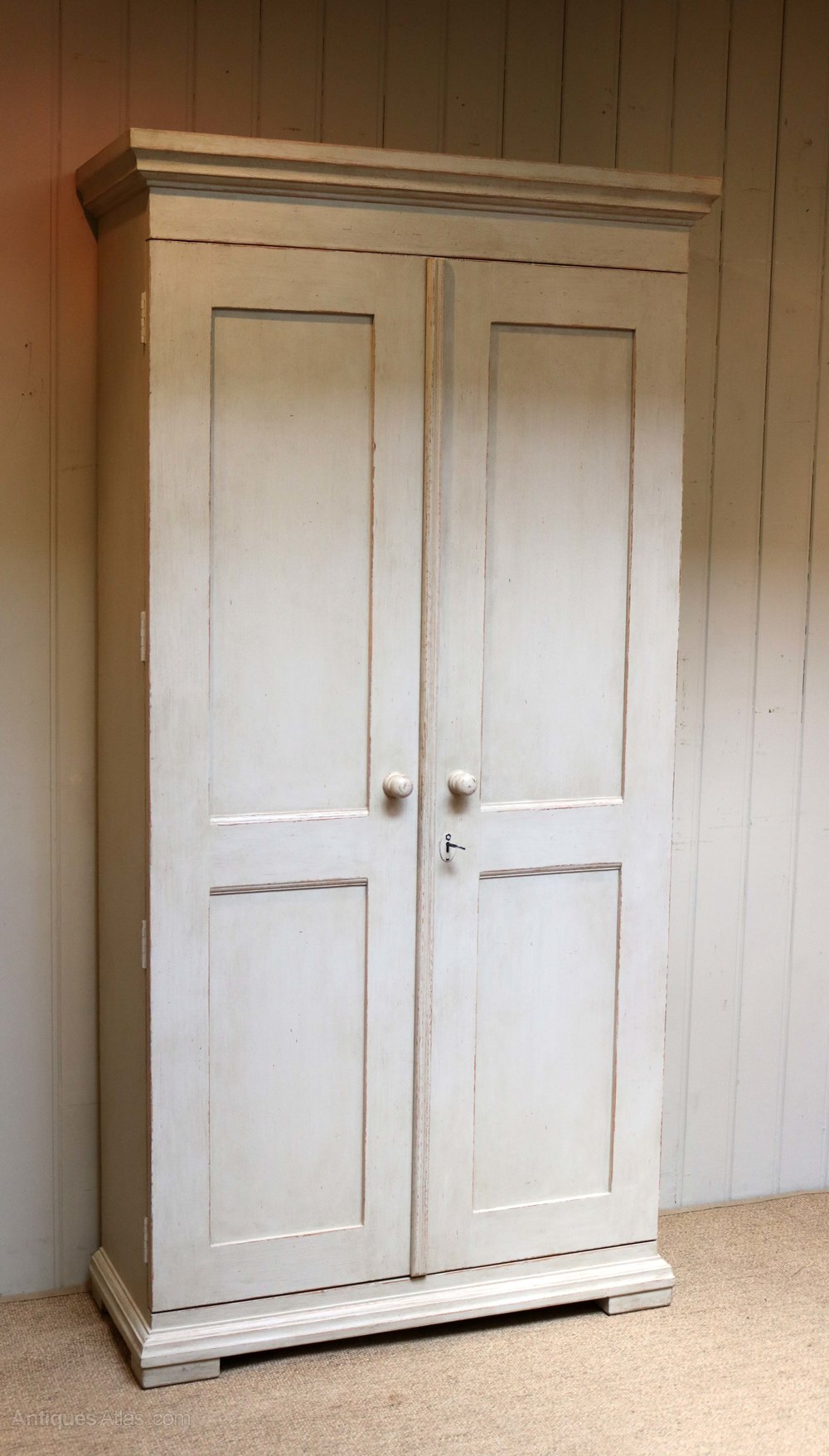 Antiques Atlas - Vintage Painted Two Door Wardrobe