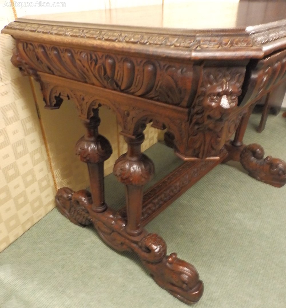 1860 Library Table - Antiques Atlas