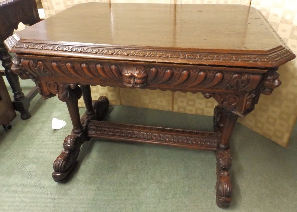 1860 Library Table - Antiques Atlas