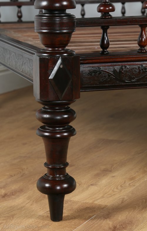 5ft 7” Victorian Colonial King Size Four Post Bed - Antiques Atlas
