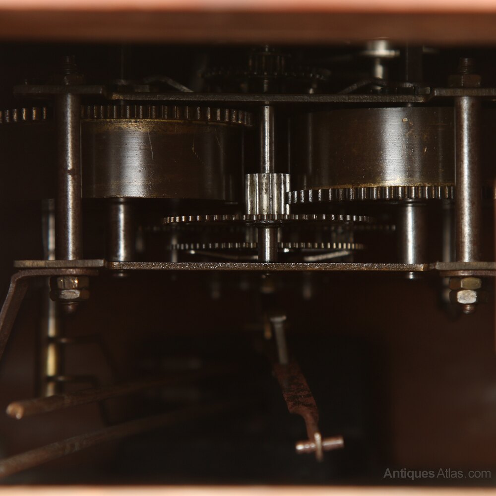 Antiques Atlas - Antique 15" Mahogany Smiths Railway Striking Clock ...