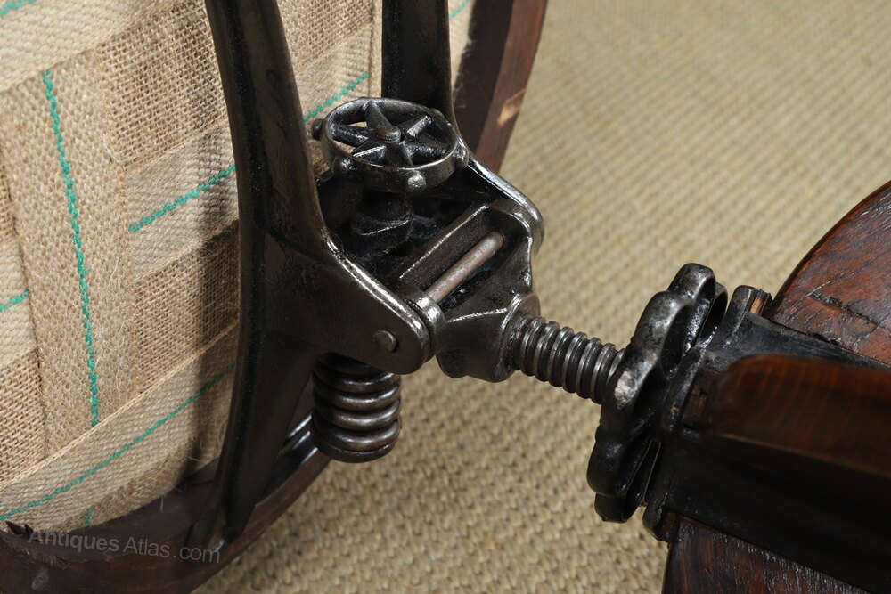 Antique English Edwardian Oak & Leather Desk Chair as236a3462 / 119446 ...