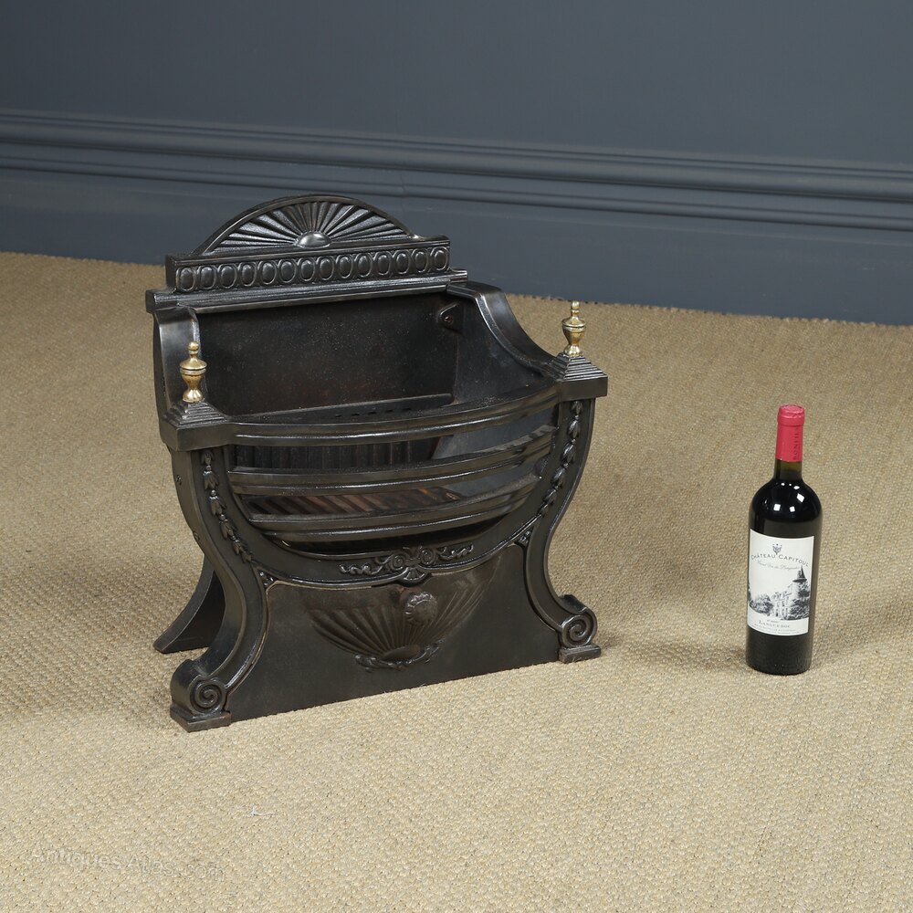 Antiques Atlas - Regency Style Cast Iron Fire Grate Basket as236a3382 ...