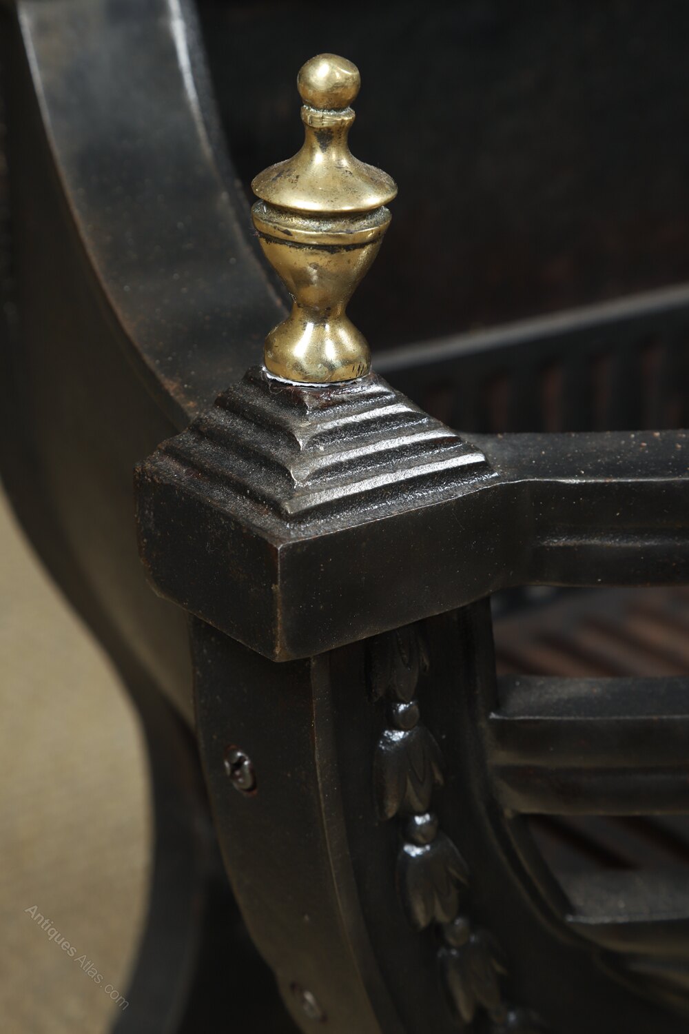 Antiques Atlas - Regency Style Cast Iron Fire Grate Basket as236a3382 ...