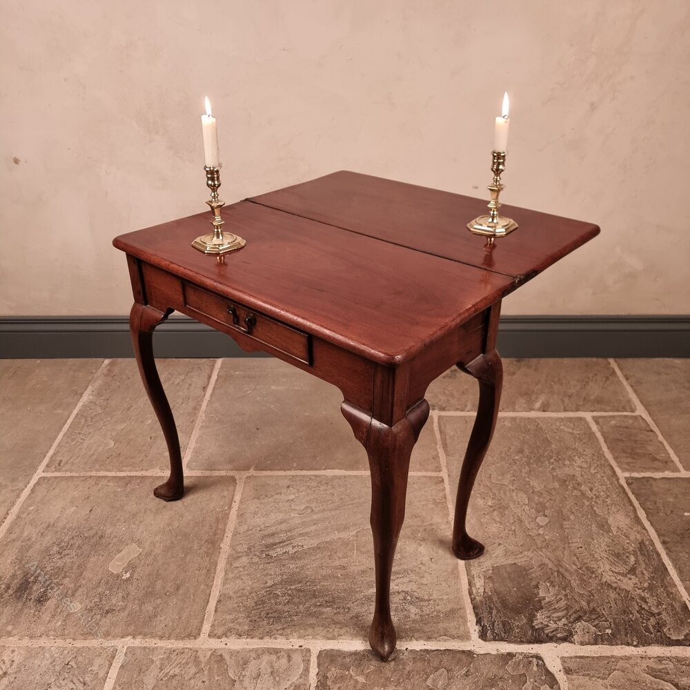 An 18th Century Padouk Foldover Table. as964a785 - Antiques Atlas